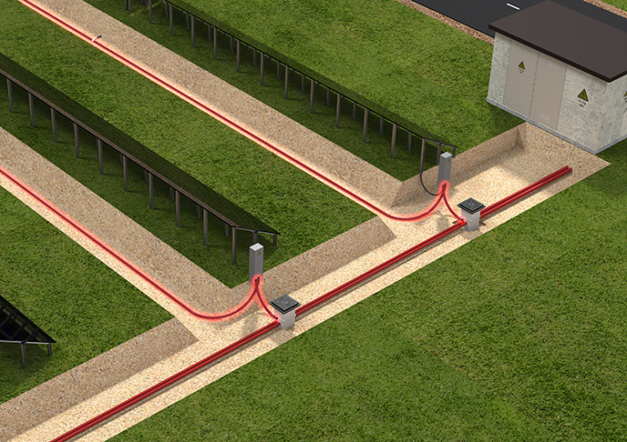 Evopipes applications - Decentralized solar parks