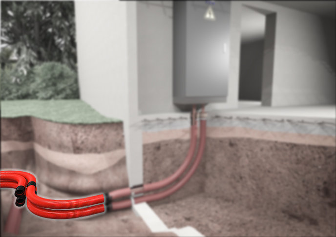 Evopipes applications - Building electrical connection