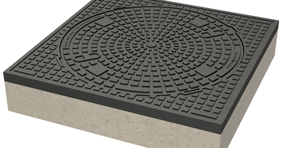 Cover 785x785, DN 600, D400 Square frame with round cover