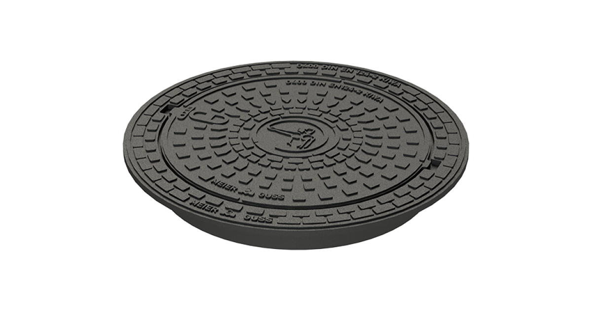 EVOTOP DN500, D400 Round cast iron cover with DN/OD 500 mm telescopic pipe