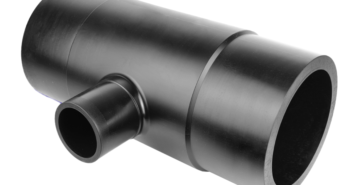 Spigot reduction T-piece 90° Butt-fusion fitting PE100-RC