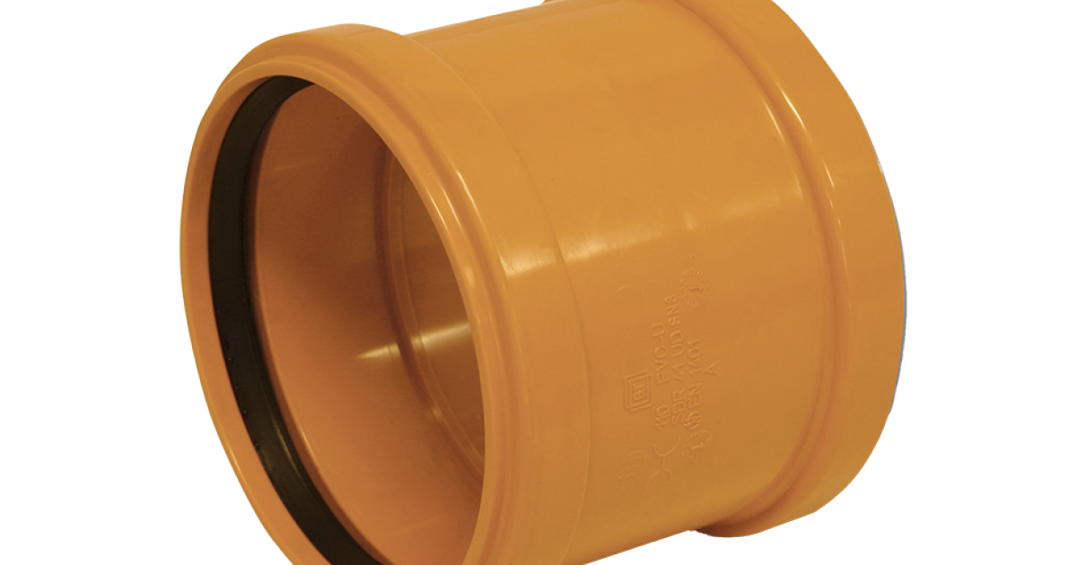 Double socket (PVC) For smooth-wall pipes