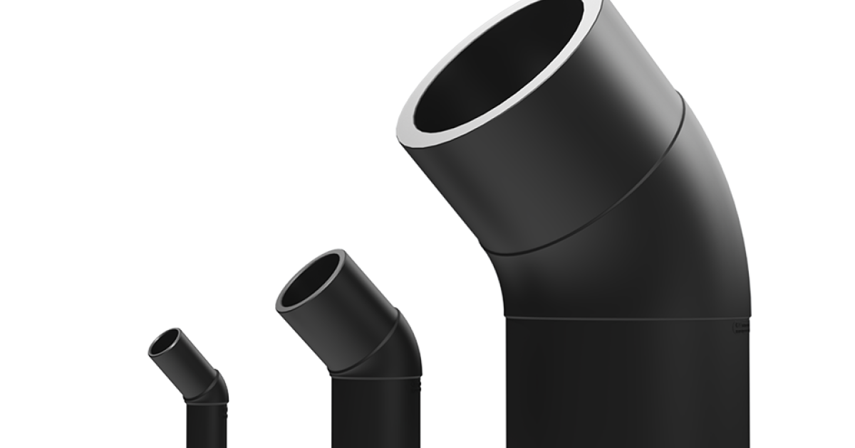 Elbow 45° Butt-fusion fitting PE100