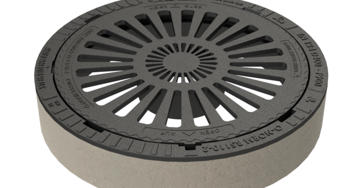 BUDATOP (reste) DN610/785, D400 Stacionāra tipa apaļš rāmis un reste