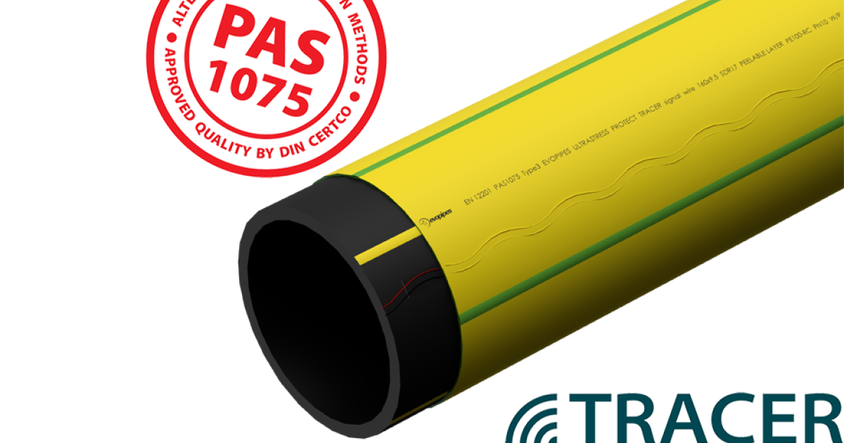 ULTRASTRESS PROTECT GAS TRACER PE100-RC type gas pipes with integrated ...