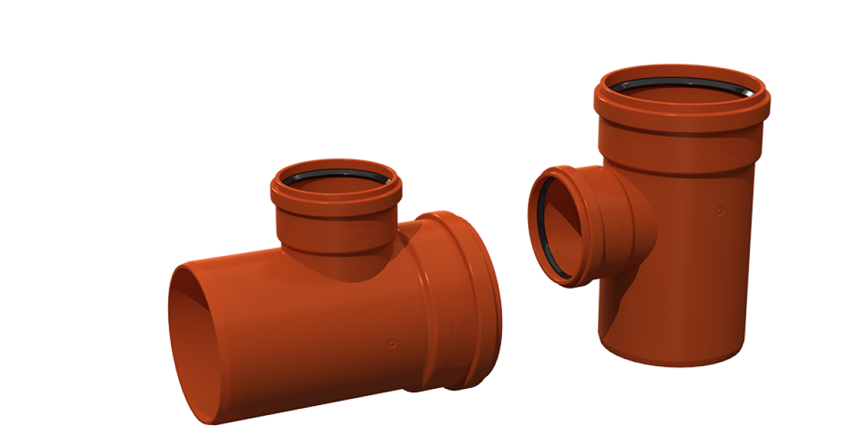 Reduction T-piece 90° (PP) For smooth-wall pipes