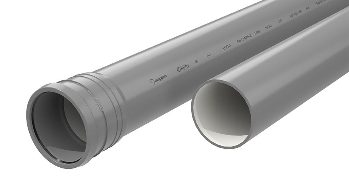 RIGID MULTI PP UV10 Smooth three-layer tubes, according to EN 13476-2 ...