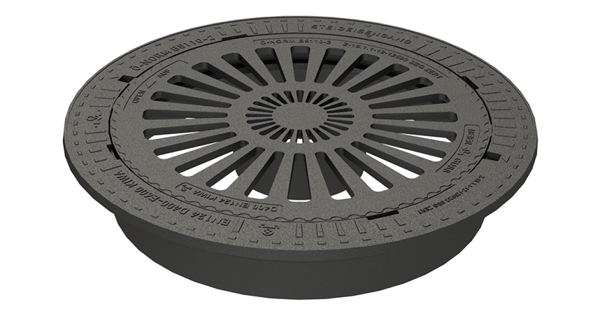 ECOTOP (reste) DN700, D400 Peldoša tipa apaļš rāmis un reste