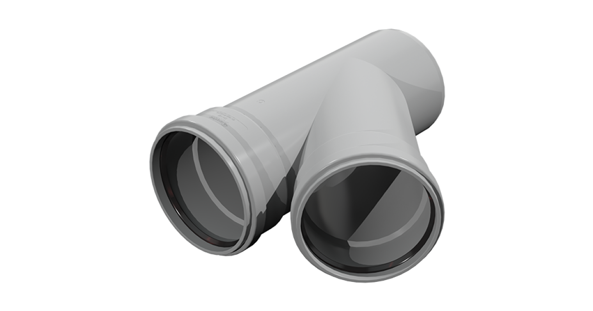 T-piece 45° UV (PP) For smooth-wall pipes