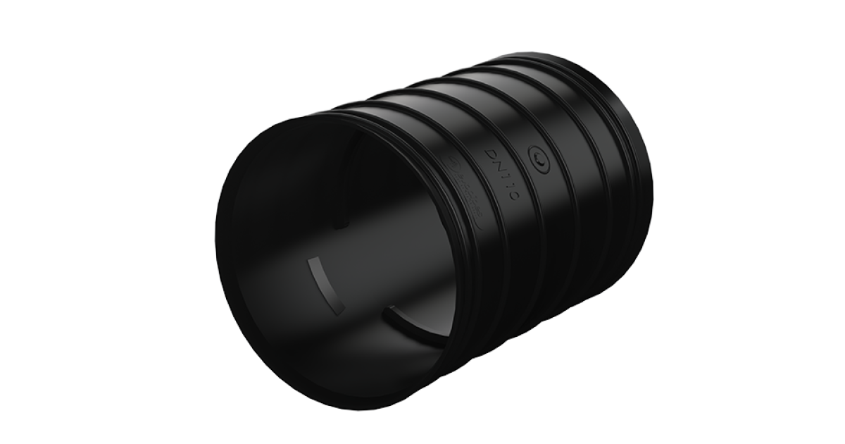 EVOCAB Coupling with hard hook Coupling for corrugated pipes