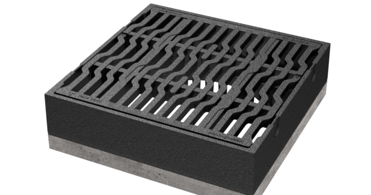 MEIDRAIN 500x500, D400 Stationary type square grate with increased ...