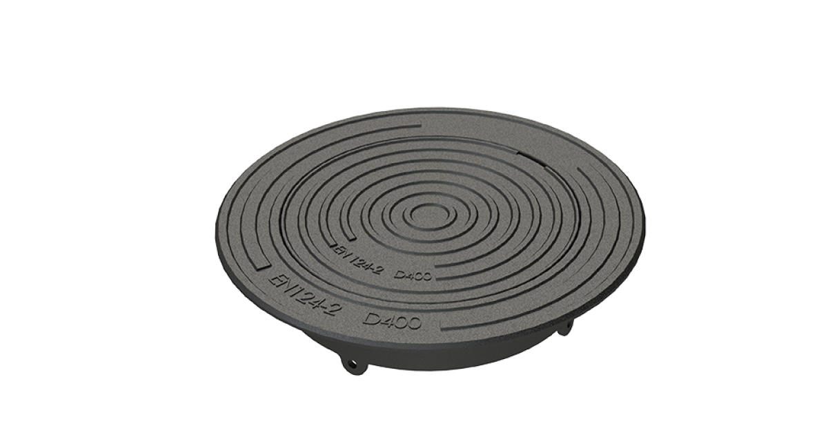 Cover DN315, D400 Round frame and cover with DN/OD 315 mm telescopic pipe