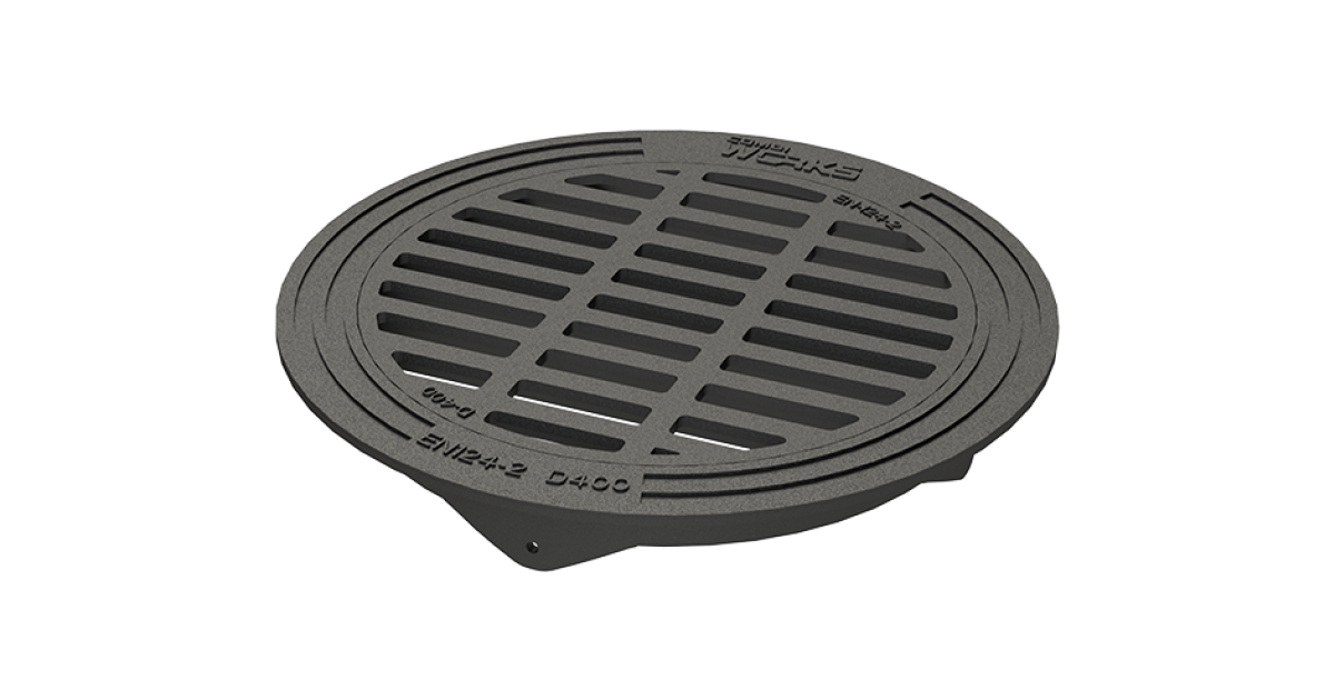 Reste DN500, D400 Apaļš rāmis un reste ar DN/OD 500 mm teleskopisku cauruli