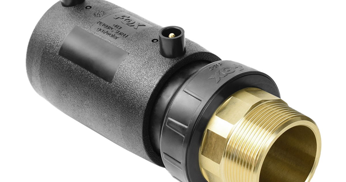 Electrofusion coupler with PE/BRASS transition Electrofusion fitting ...