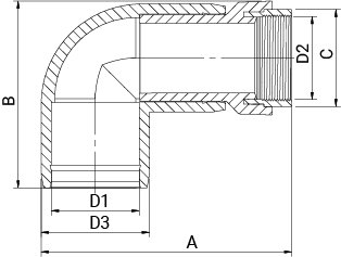 Electrofusion elbow with PE/BRASS transition 90° Electrofusion fitting ...