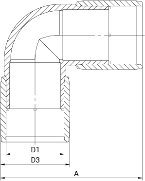 Electrofusion elbow 90° Electrofusion fitting PE100-RC