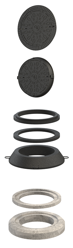 Manhole DN 800.630 With corrugated pipe shaft