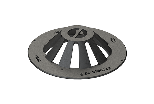 Dome grate for DN/OD400 gully Dome grate with DN/OD 315 mm telescopic pipe