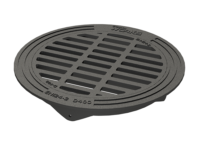 Grotelės DN500, D400 Apvalus rėmas ir grotelės teleskopiniu vamzdžiu ...